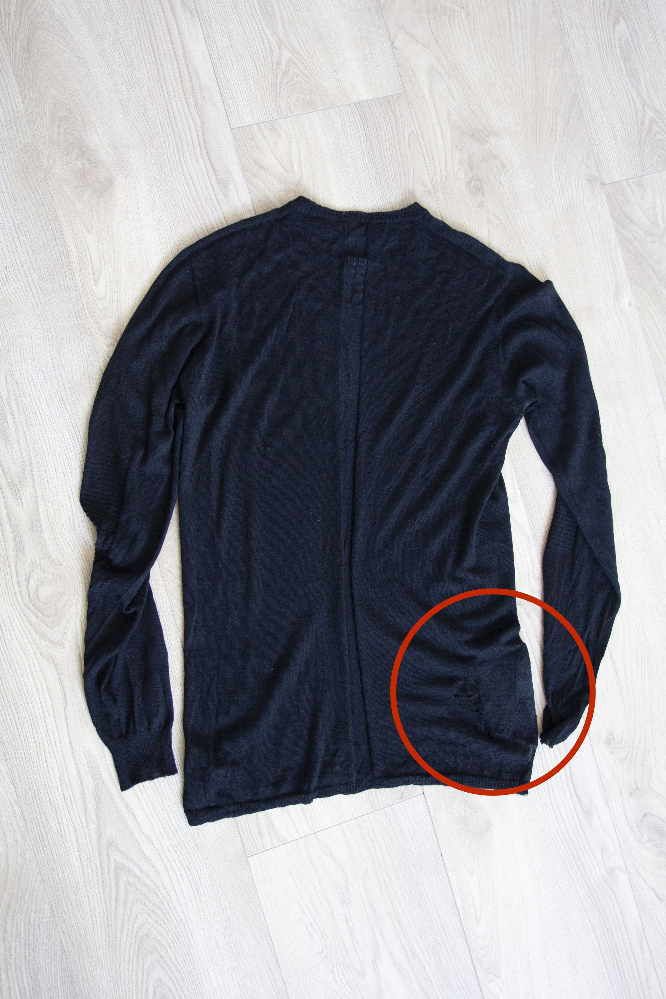 Rick Owens Torn Knit Sweater | Grailed