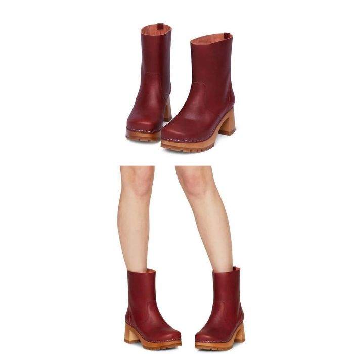 Swedish Hasbeens SWEDISH HASBEENS Plain Boot In Bordeaux | Grailed