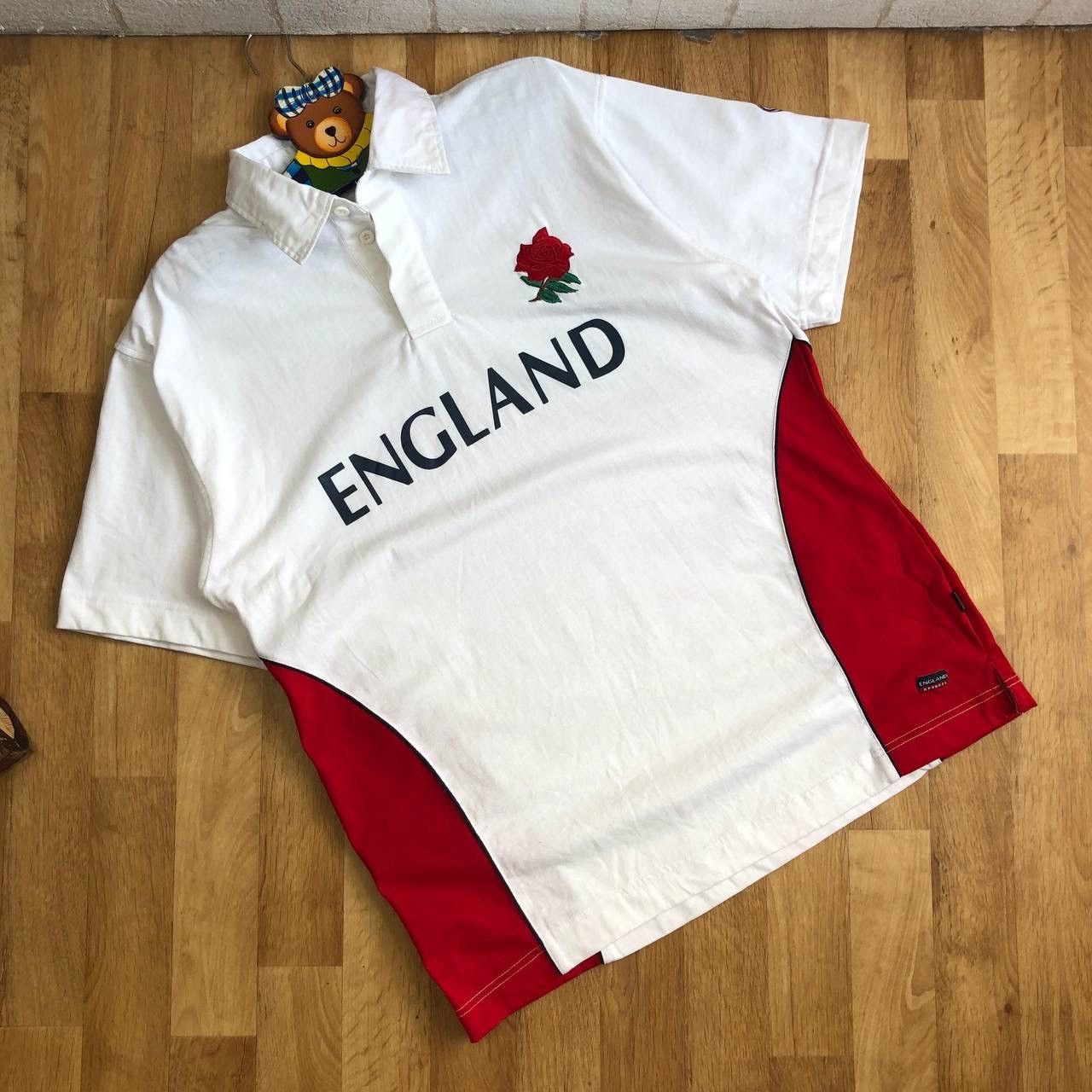 England Rugby League × Nike × Vintage Nike England Rugby polo t-shirt ...