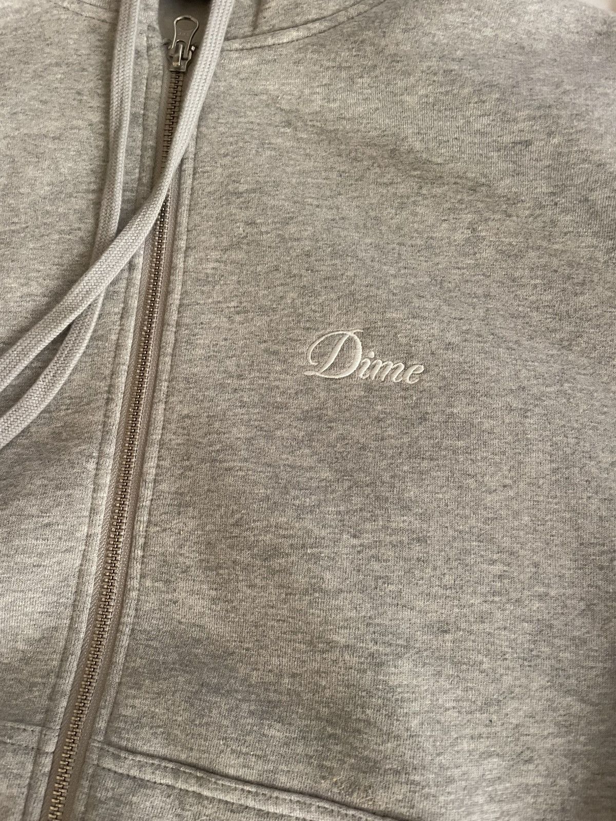 Dime Dime Mtl Cursive Logo Zip Up Hoodie Medium | Grailed