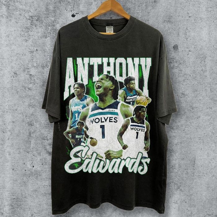 Vintage Anthony Edwards Basketball Style Bootleg 90s T-shirt | Grailed