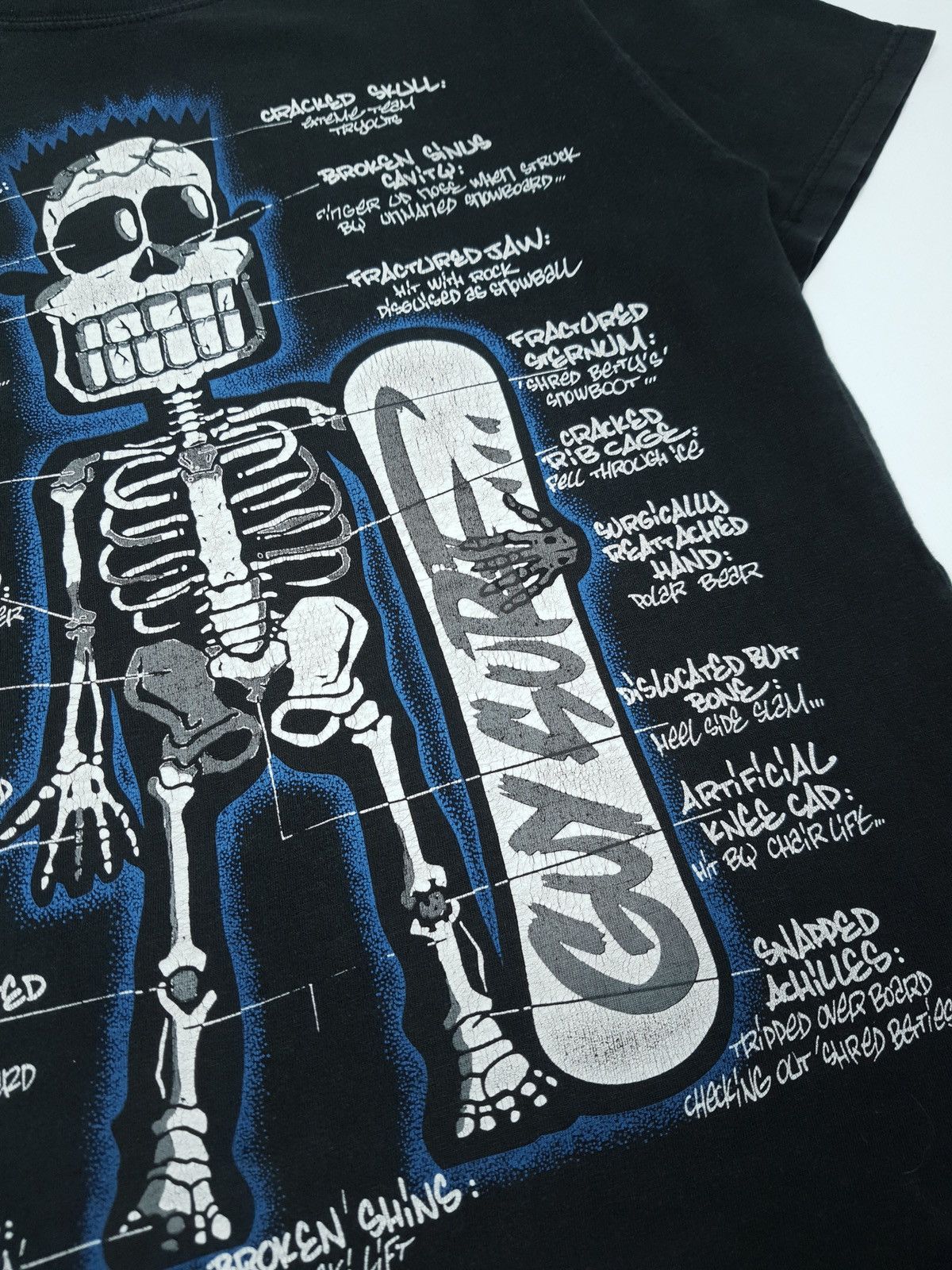 Band Tees × Streetwear × Vintage BART SIMPSON SKATEING SKELETON X-RAY ...