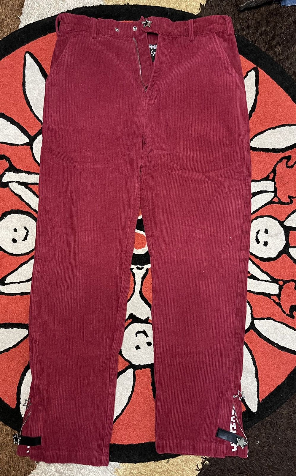 Japanese Brand × Pythia × Streetwear Pythia Corduroy Red Star Pants ...