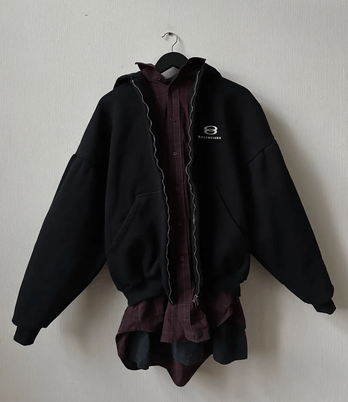 Balenciaga Balenciaga Runway Unity Sports Icon Layered Zip Up Hoodie ...