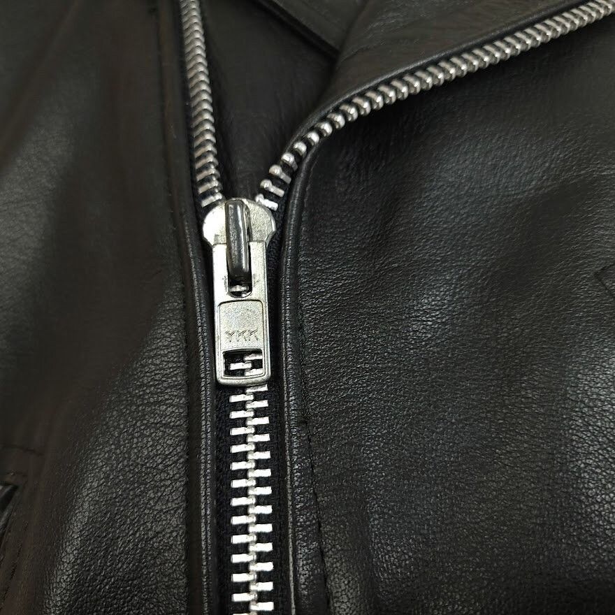 Vintage Leather Motorcycle Jacket Vintage 80s Biker YKK Zipper Mens ...