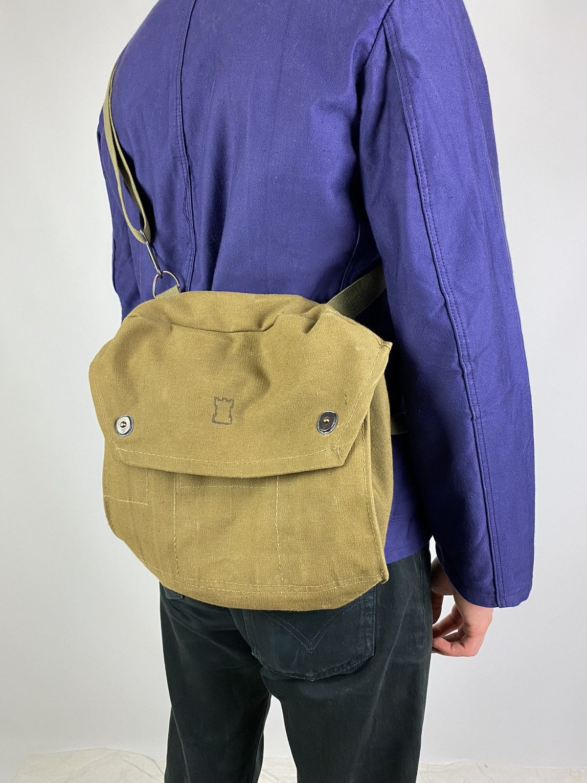 Vintage 80’s Vintage Finnish Army Gas Mask Heavy Canvas Shoulder Bag ...