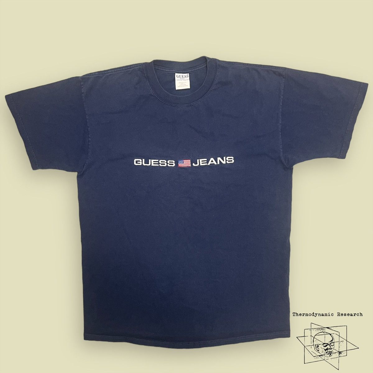 Guess × Made In Usa Vintage Guess Jeans USA Flag Tee - 1990s | Grailed