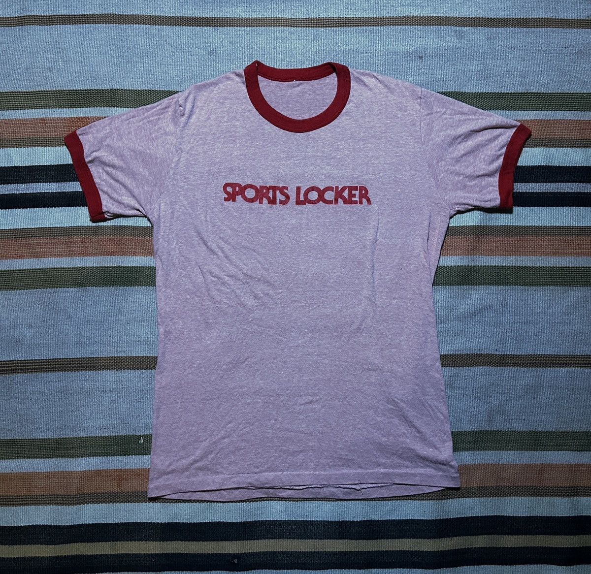 Made In Usa × Vintage Vintage 70s “Sports Locker” Ringer T Shirt | Grailed