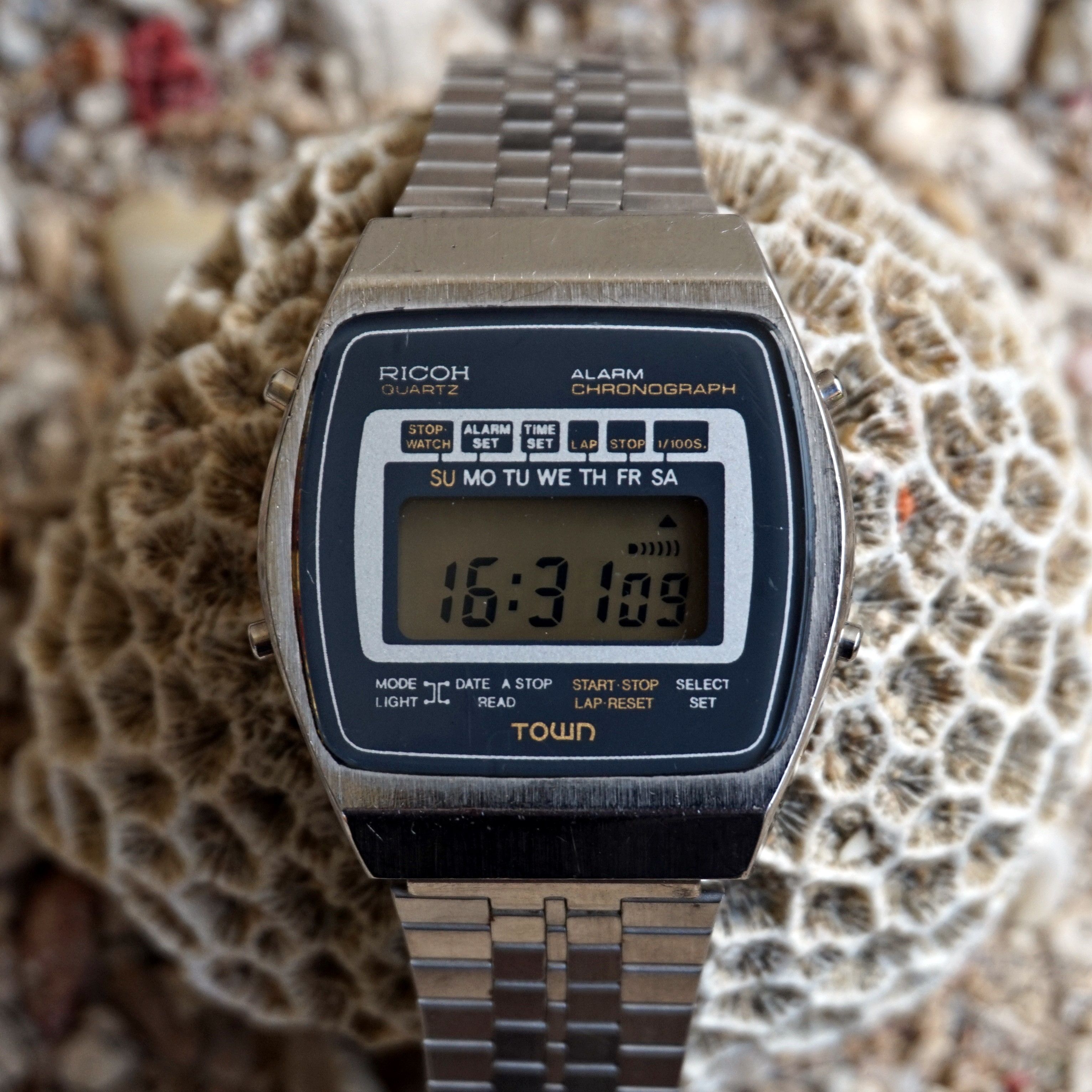 Japanese Brand × Watches very rare! 80s Ricoh Town digital watches ...