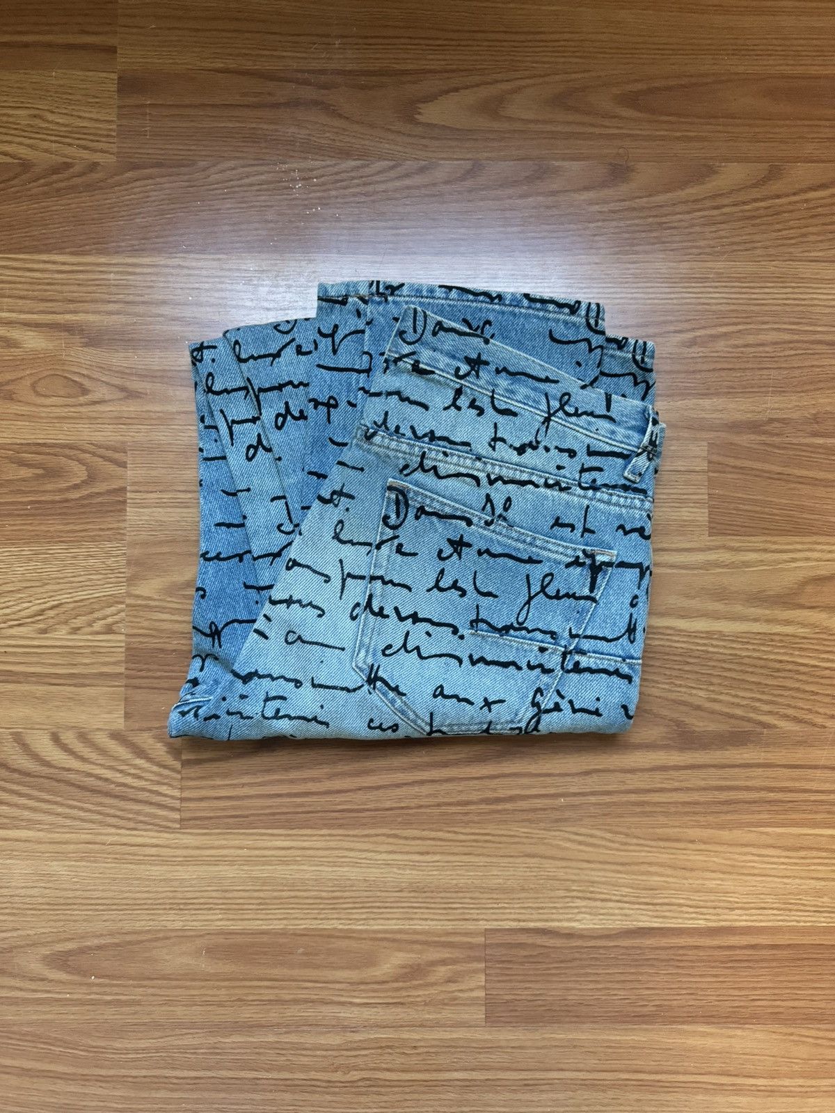 Dior Dior homme ss15 handwritten script jeans | Grailed