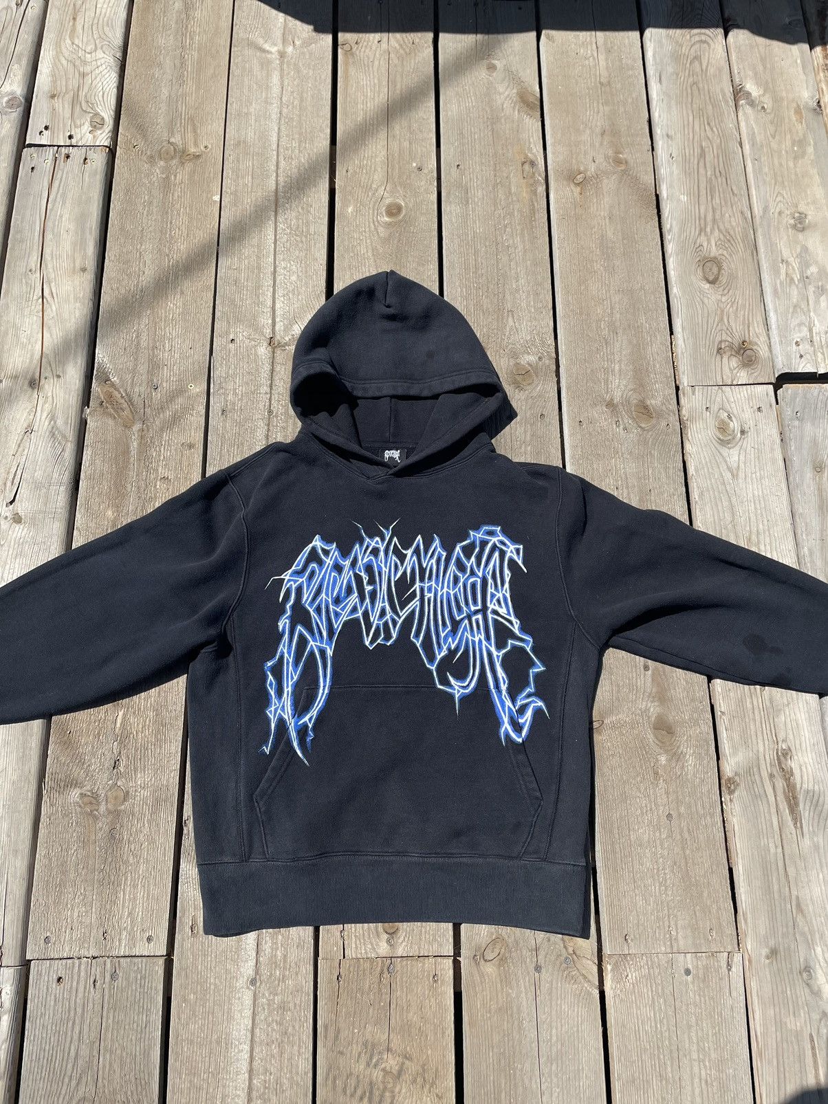 Revenge Revenge Blue Lightning Hoodie | Grailed