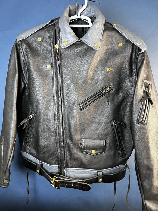 Vintage Langlitz Two-Tone Leather Jacket | Grailed