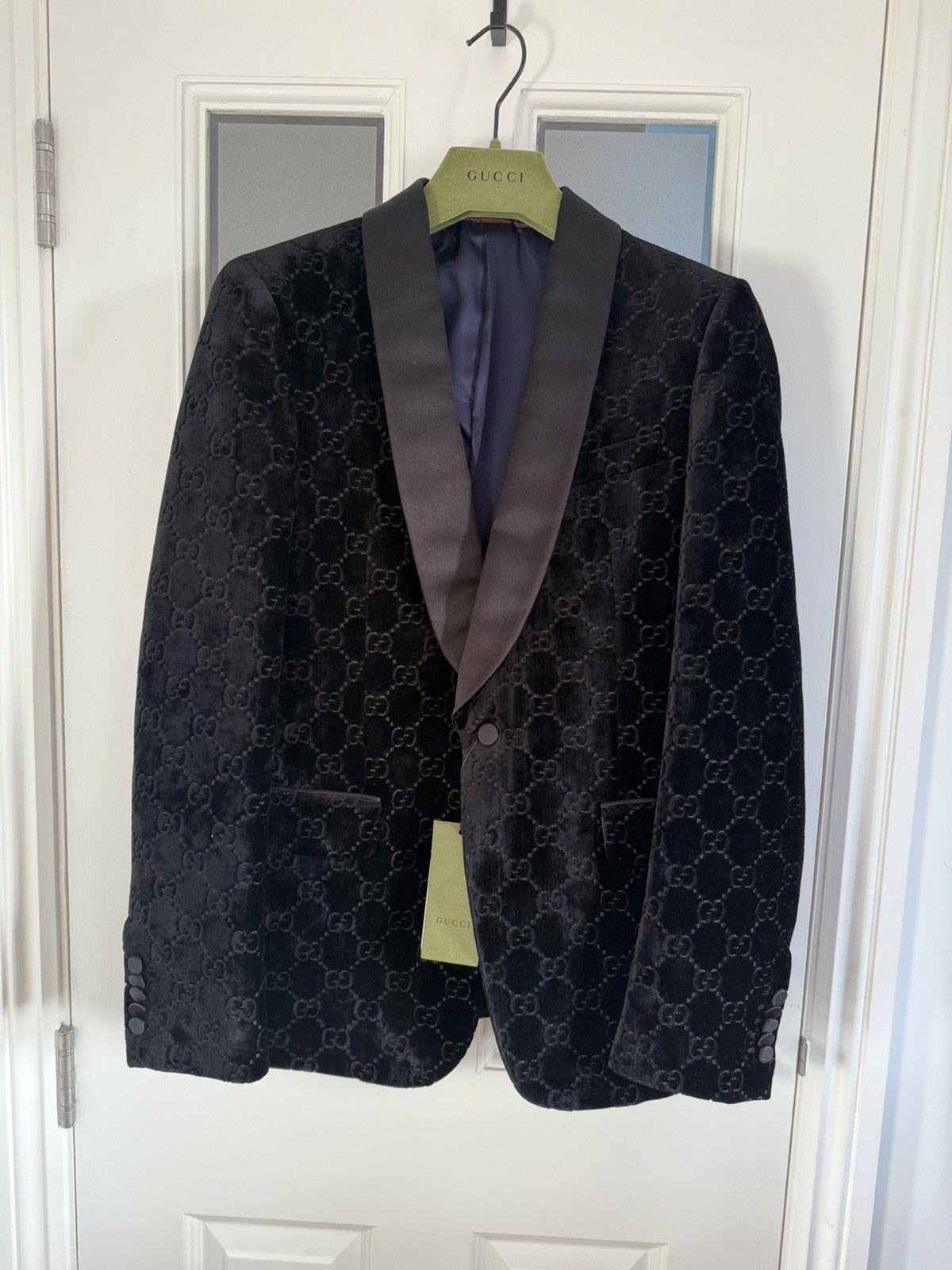 Gucci Gucci Velvet GG Monogram Tuxedo Jacket | Grailed