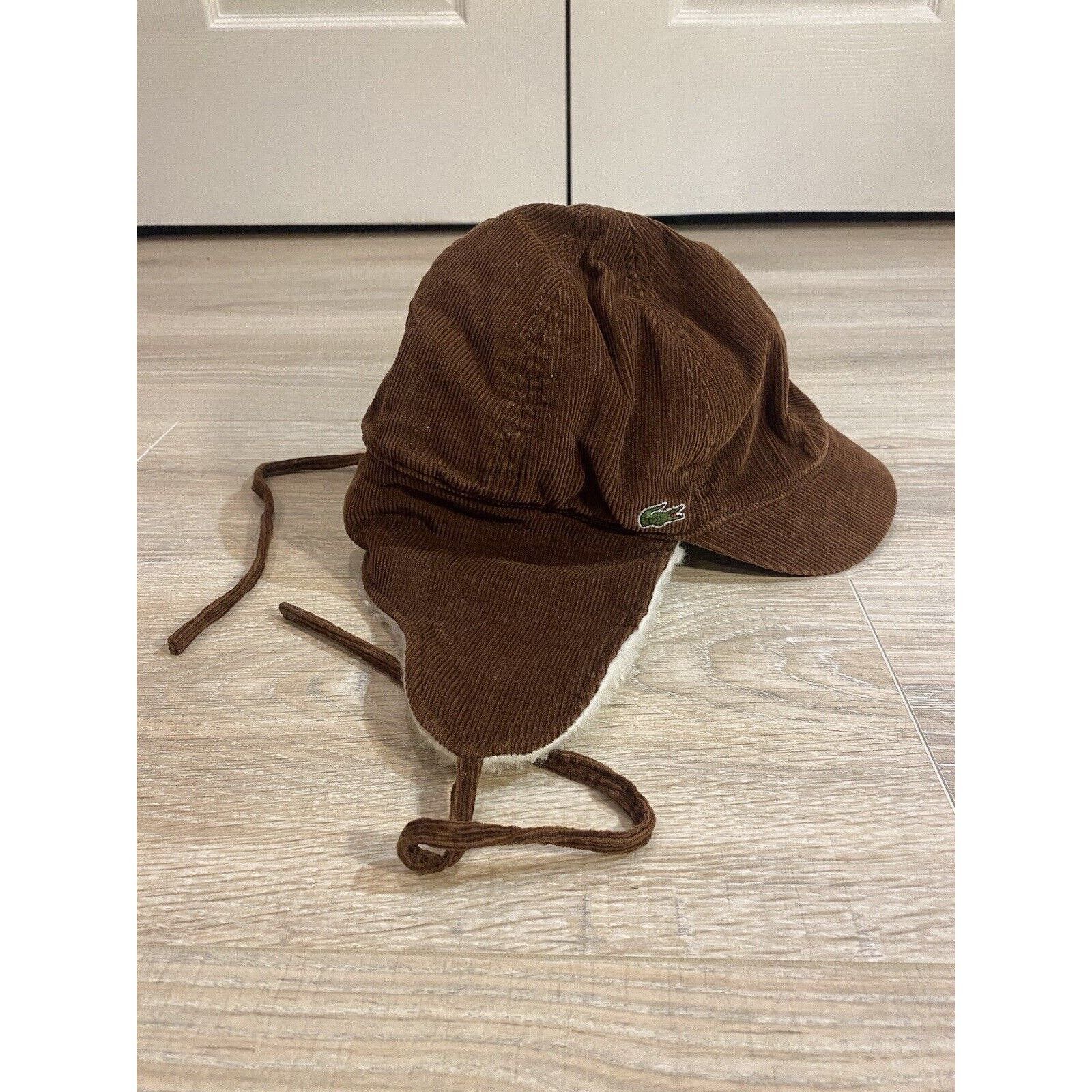 Lacoste Vintage Lacoste Corduroy Sherpa Hat Cap Brown Flap Trapper | Grailed