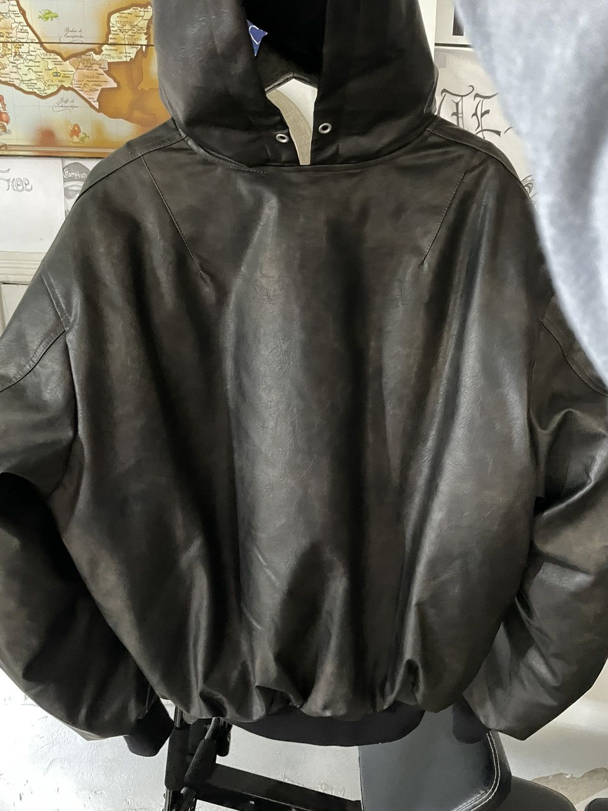 Streetwear Leather bomber jacket | Grailed