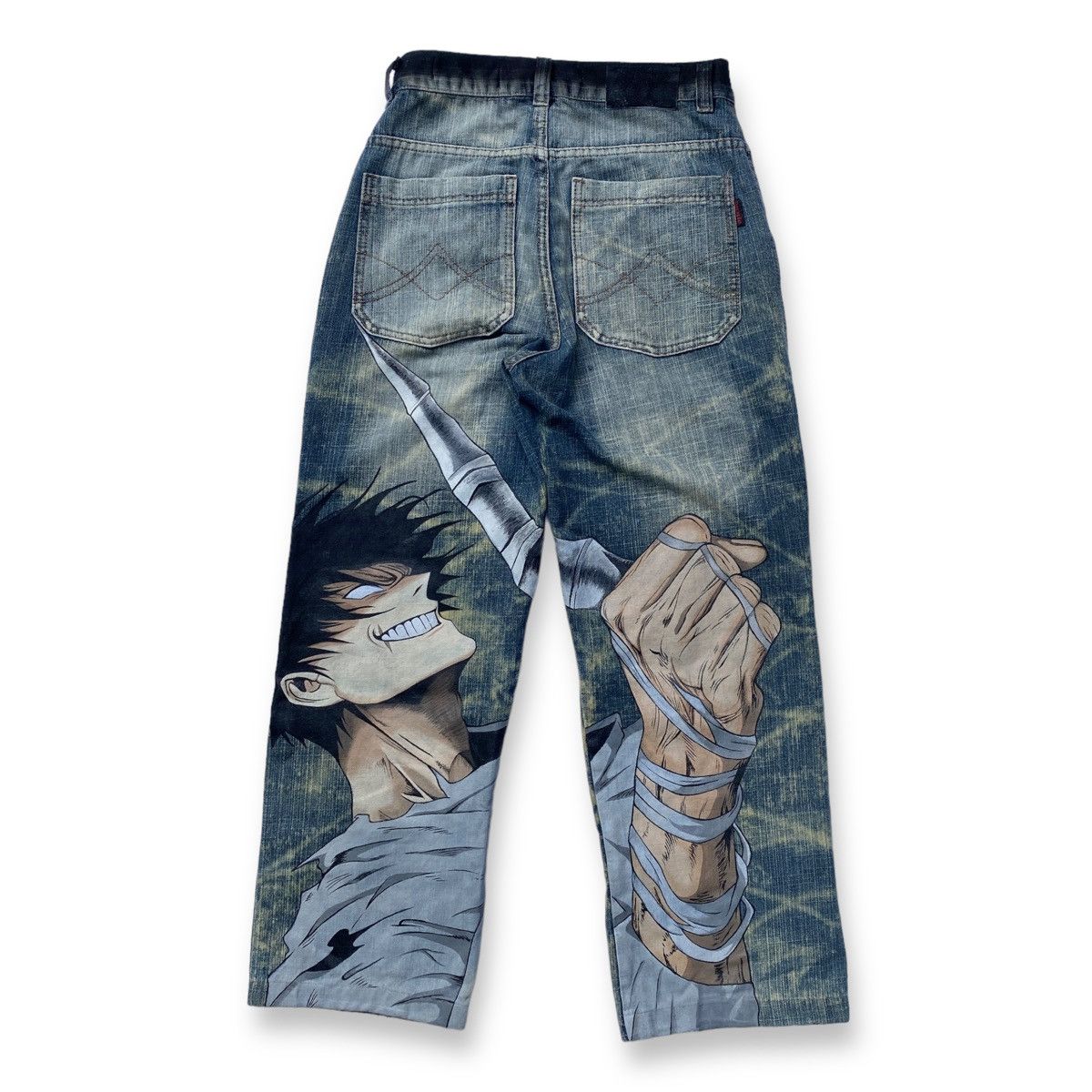 Anime × Streetwear Toji Fushiguro custom cargo jeans | Grailed