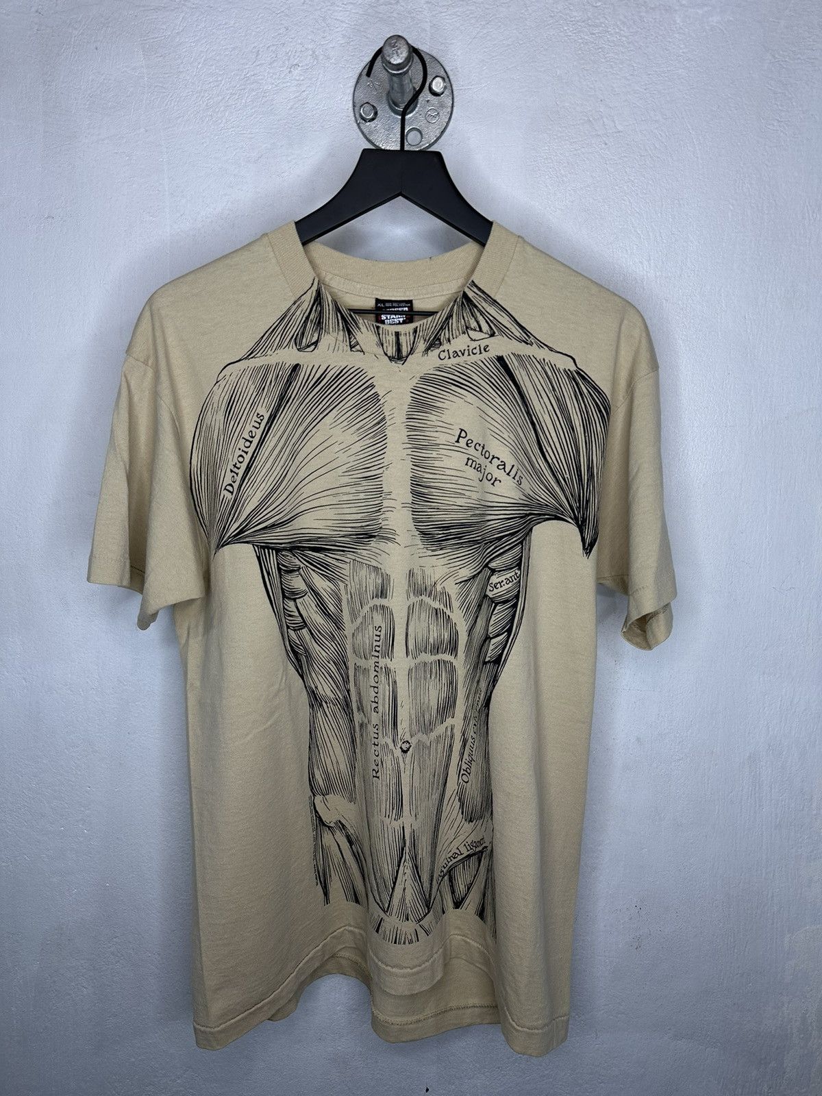 Vintage 1990s Art Tee Leslie Arwin Pat Bova Muscles Anatomy | Grailed