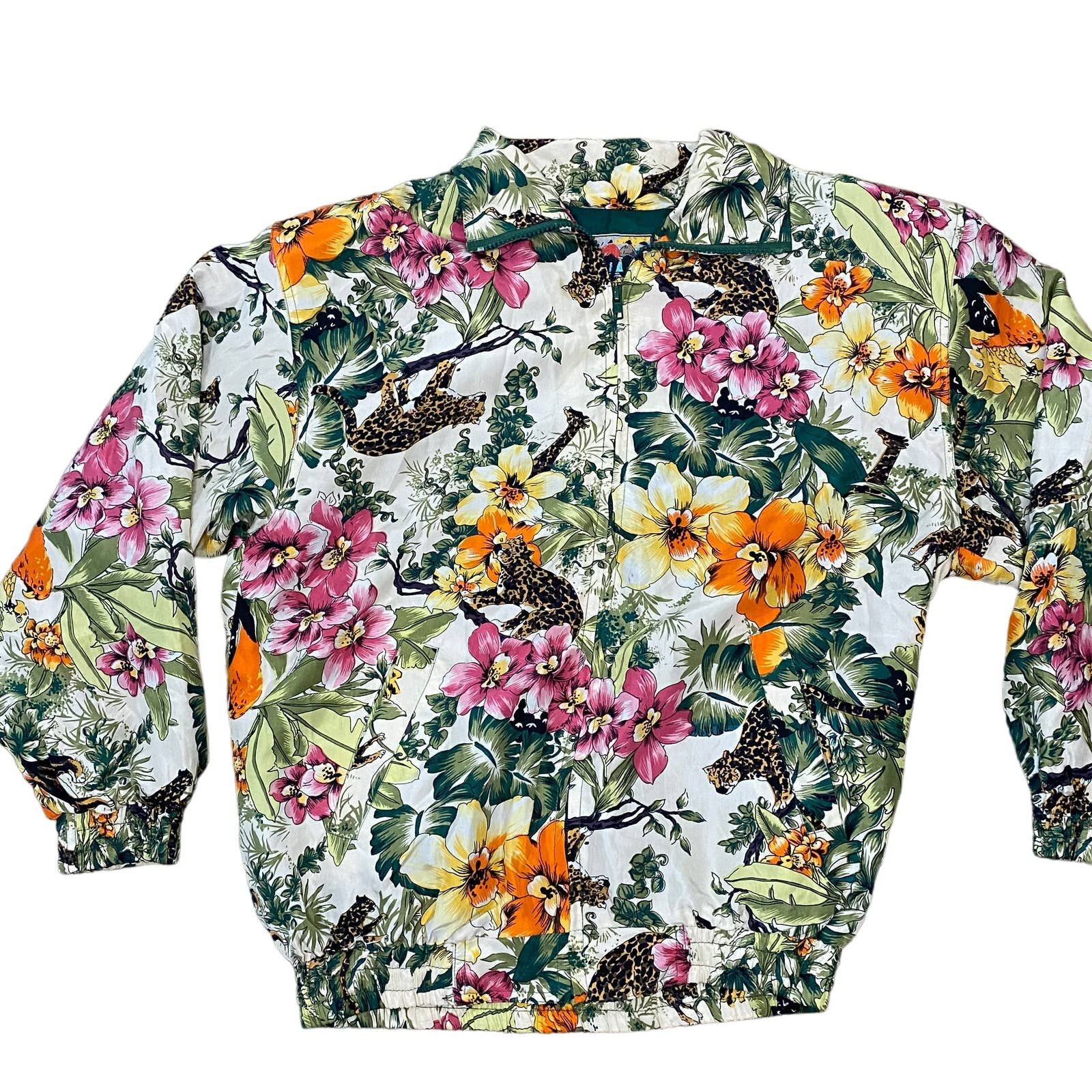Vintage Vintage Hawaiian Windbreaker Bomber Jacket Silk Tropical | Grailed