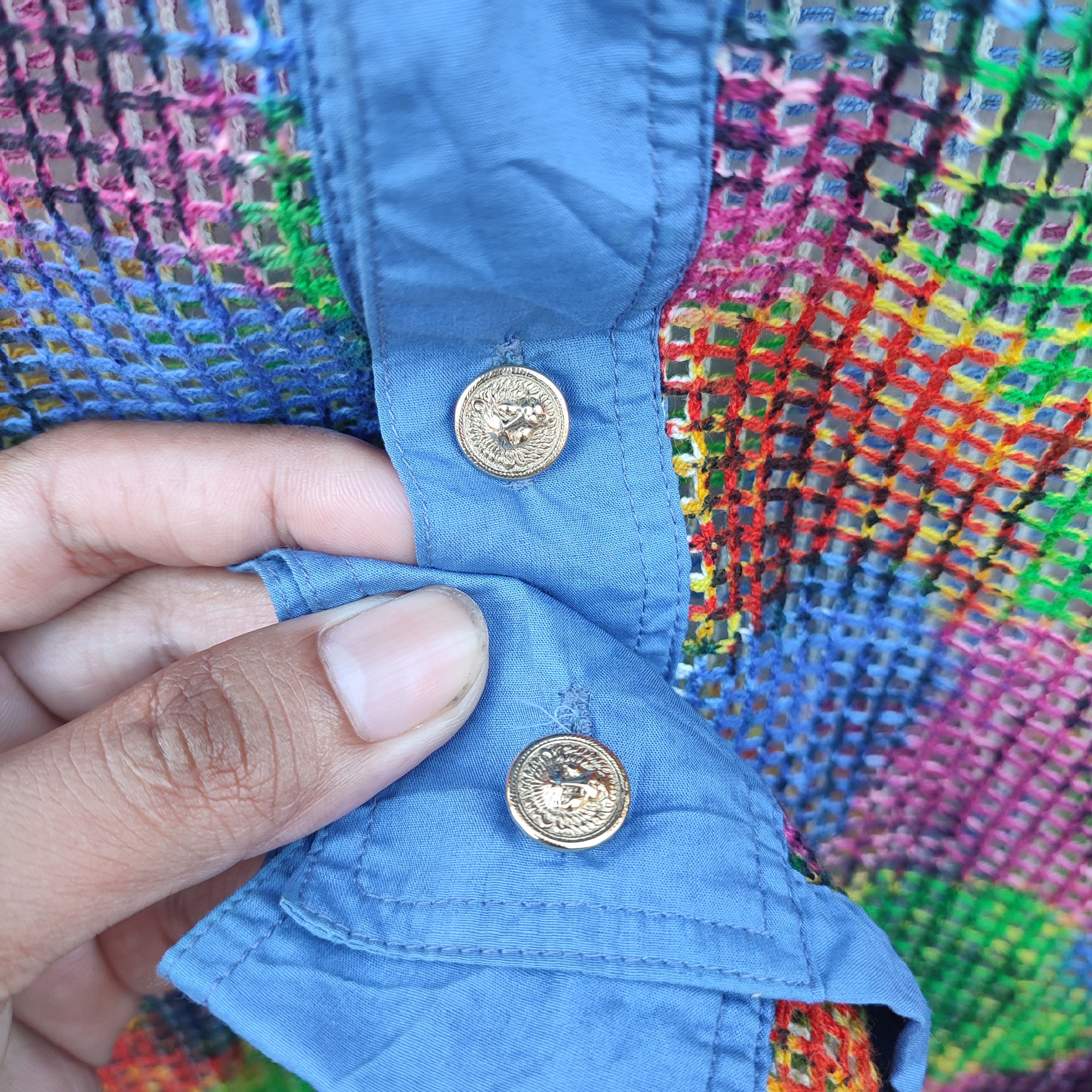 Vintage VINTAGE VERSUS VERSACE RAINBOW MESH SHIRTS | Grailed