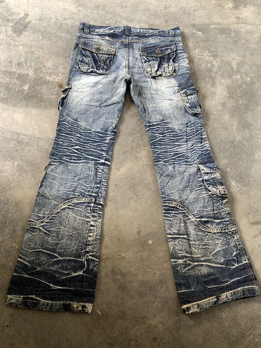 Hysteric Glamour Flare Jeans Japanese TOPISM Brand Cargo Pocket Denim | Grailed