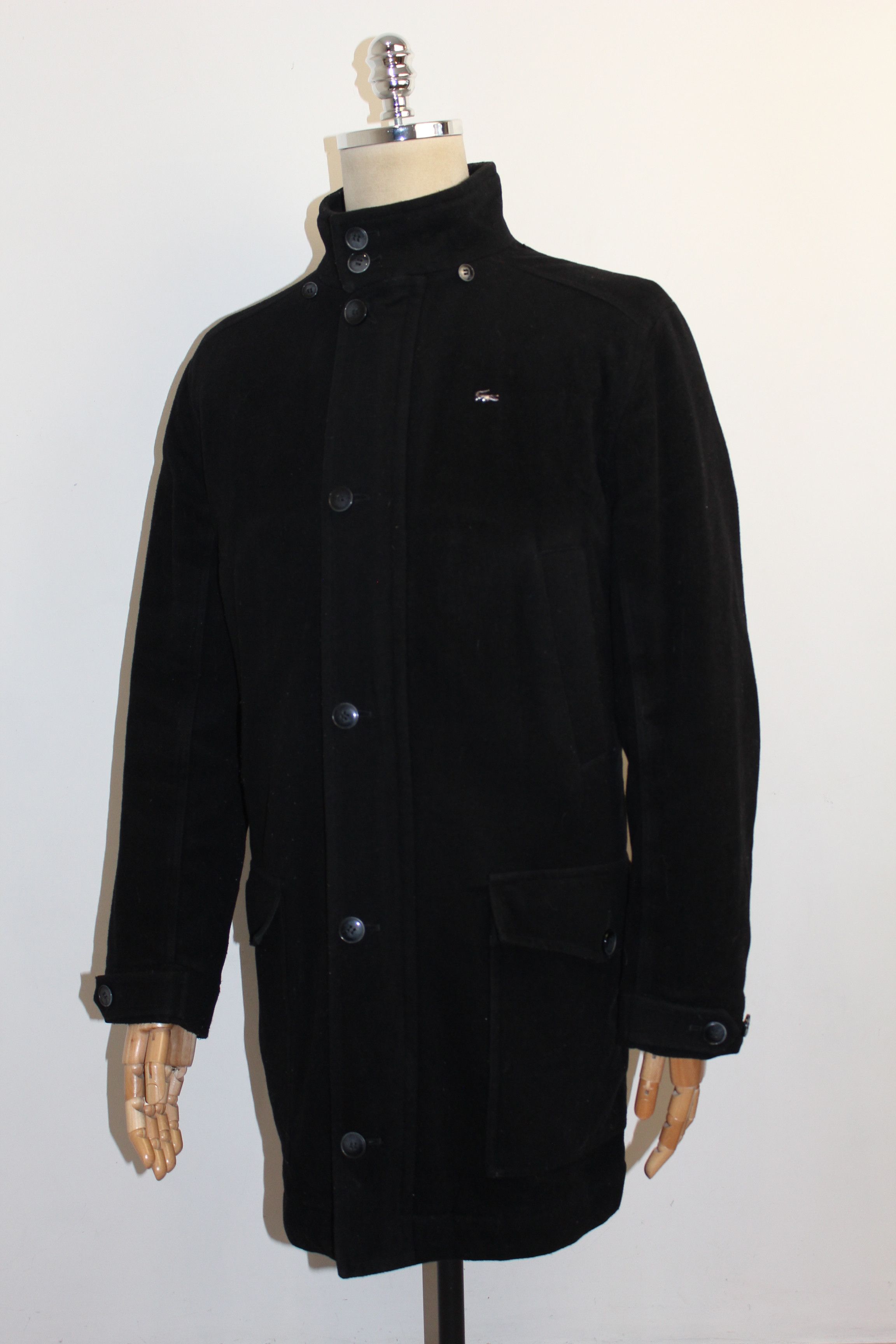Lacoste Mens Lacoste Vintage Wool Coat Jacket Size 48 | Grailed