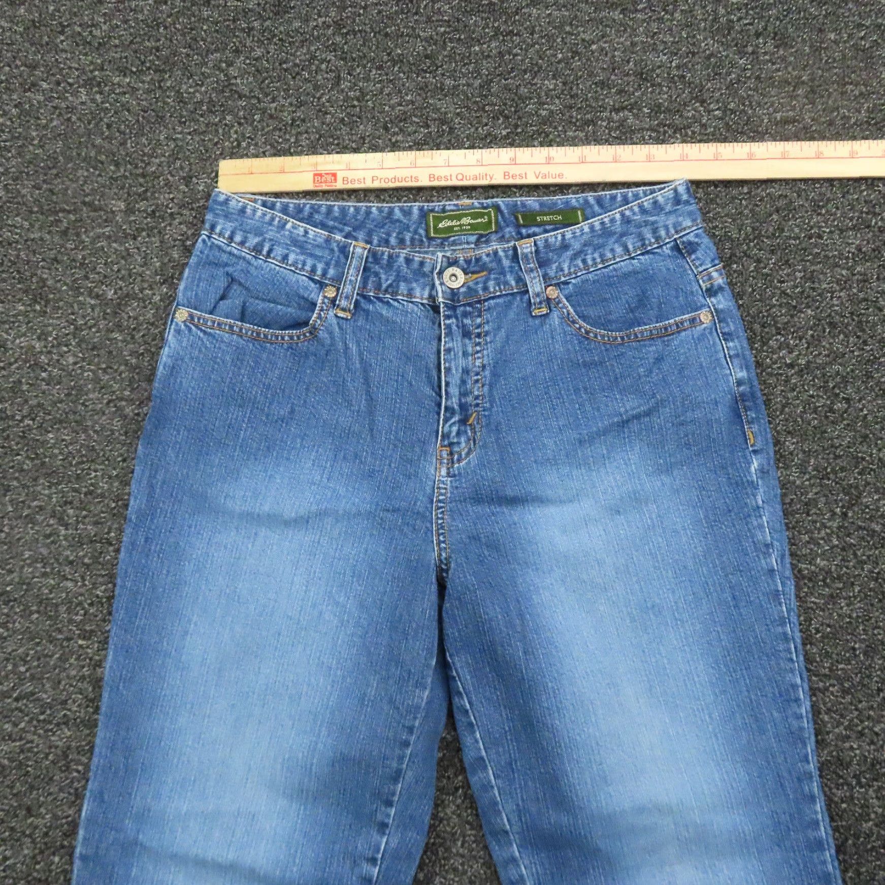 Eddie Bauer Womens Eddie Bauer Jeans 6 Extra Large XL Blue Straight Cut ...