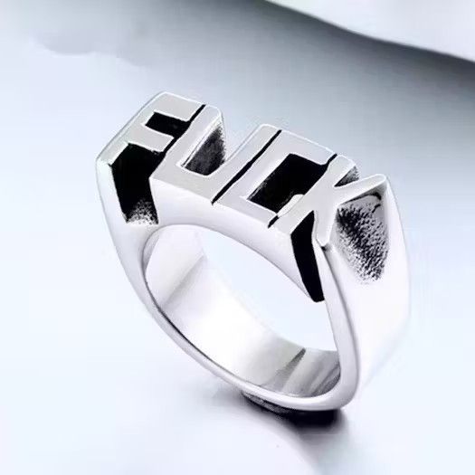 Vintage Fuck Ring Art Silver Punk Rock Jewelry Rings | Grailed