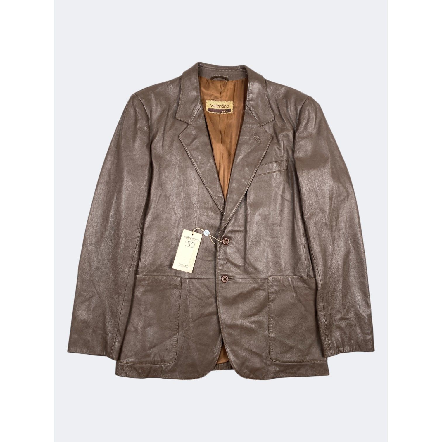 Valentino Pelle Leather Suit Jacket | Grailed