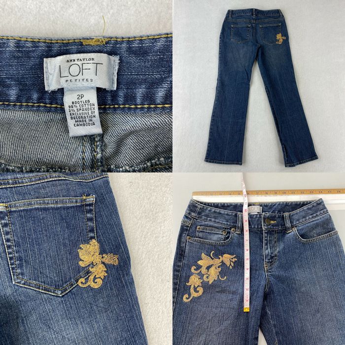 Ann Taylor Ann Taylor LOFT Jeans Wmens 2P Blue Bootcut Leg Low Rise ...