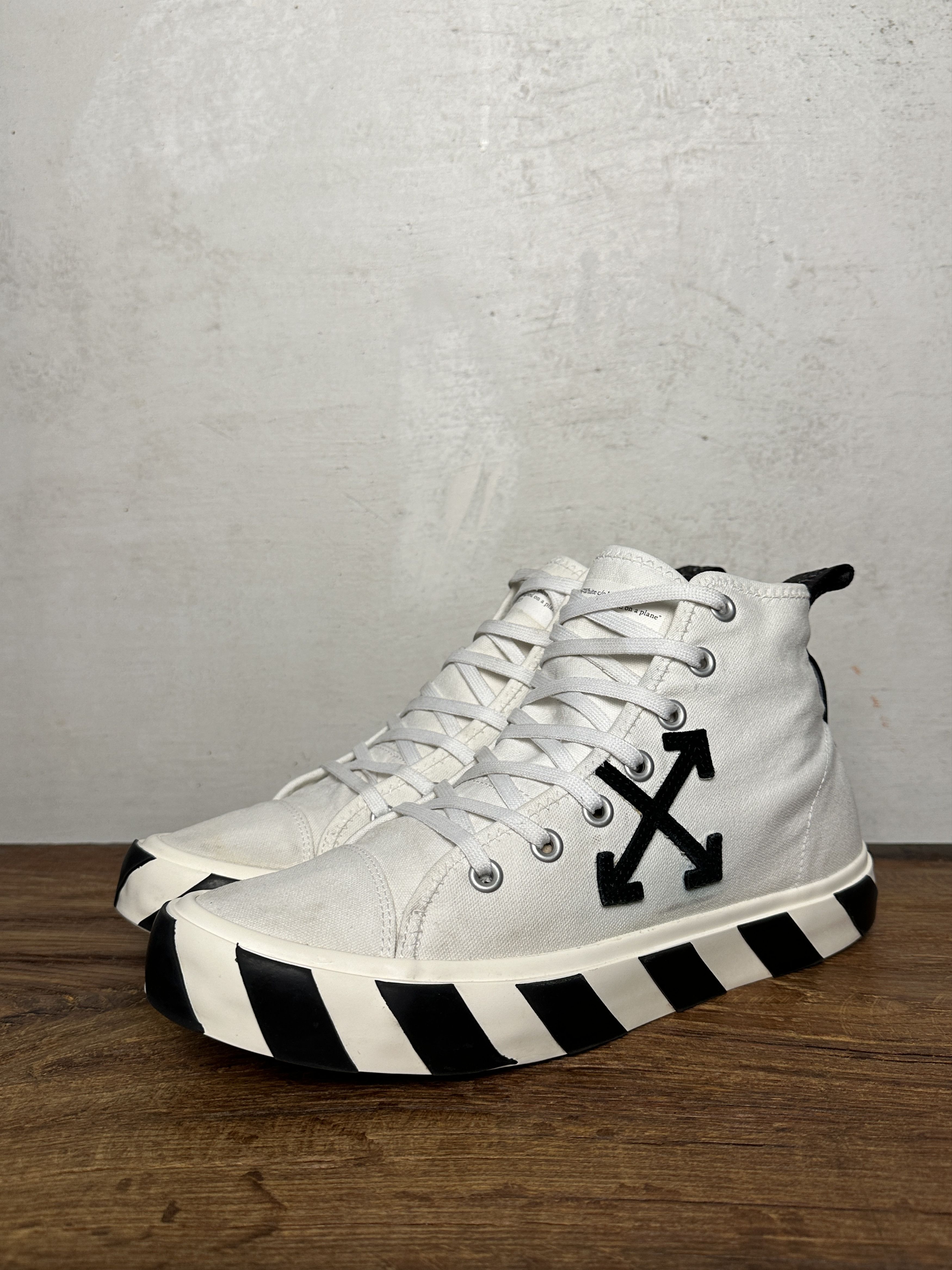 Off-White Off-White Mid Top Vulcanised Sneaker White | Grailed