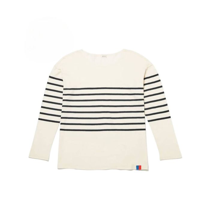 Kule KULE The Malibu 3/4 Sleeve Tee In Cream/navy | Grailed