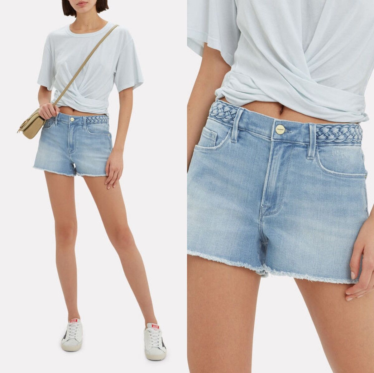 Frame Frame Le Cut Off Denim Shorts Jeans Braided | Grailed