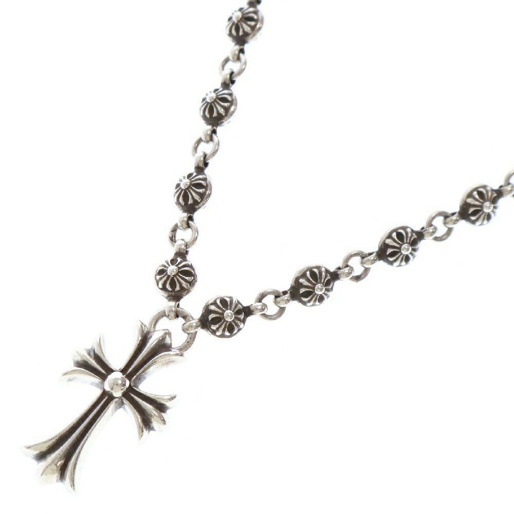 Chrome Hearts Chrome Hearts Cross Ball Chain + Small CH Cross Necklace ...