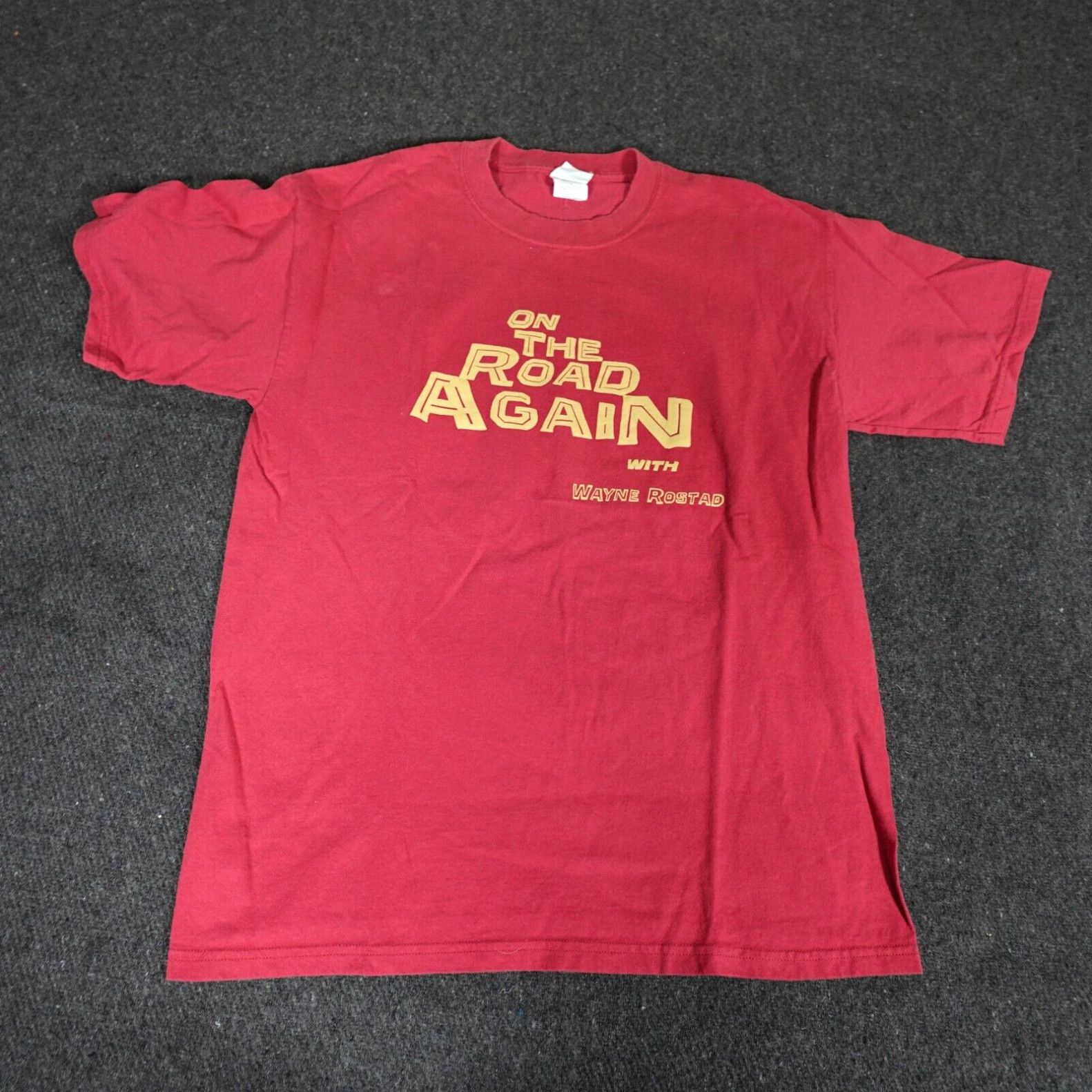 Gildan Vintage On The Road Again With Wayne Rostad T Shirt Mens L CBC ...