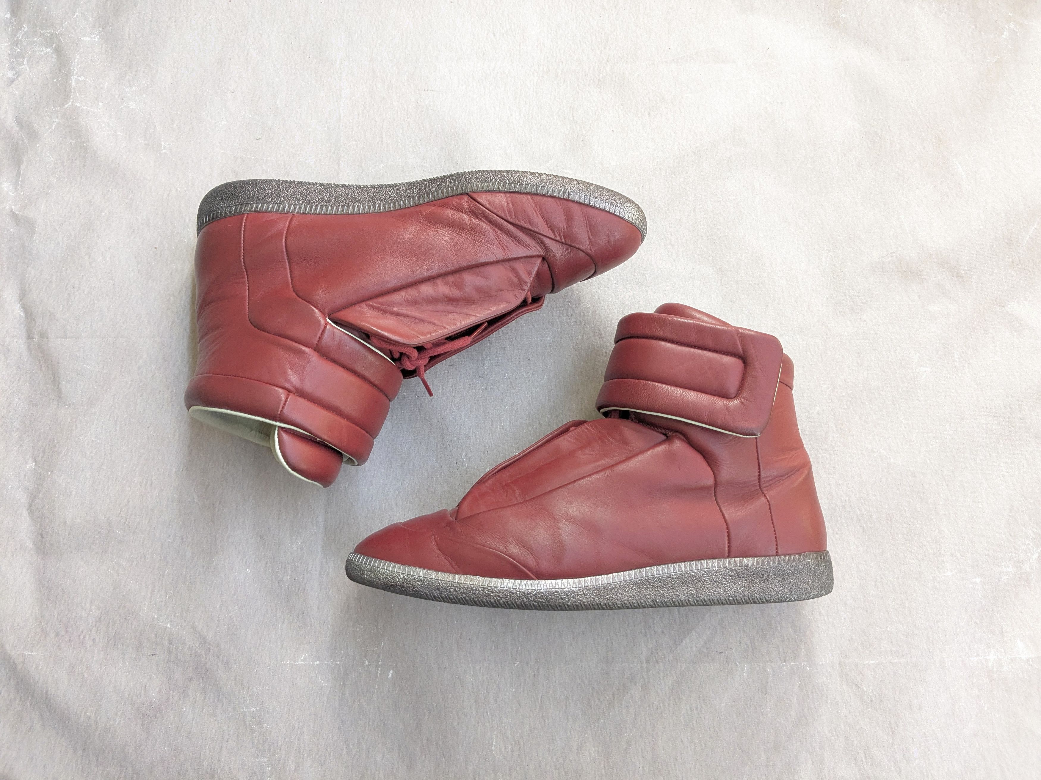 Maison Margiela Maison Margiela Future Red 12.45 Silver Leather High ...