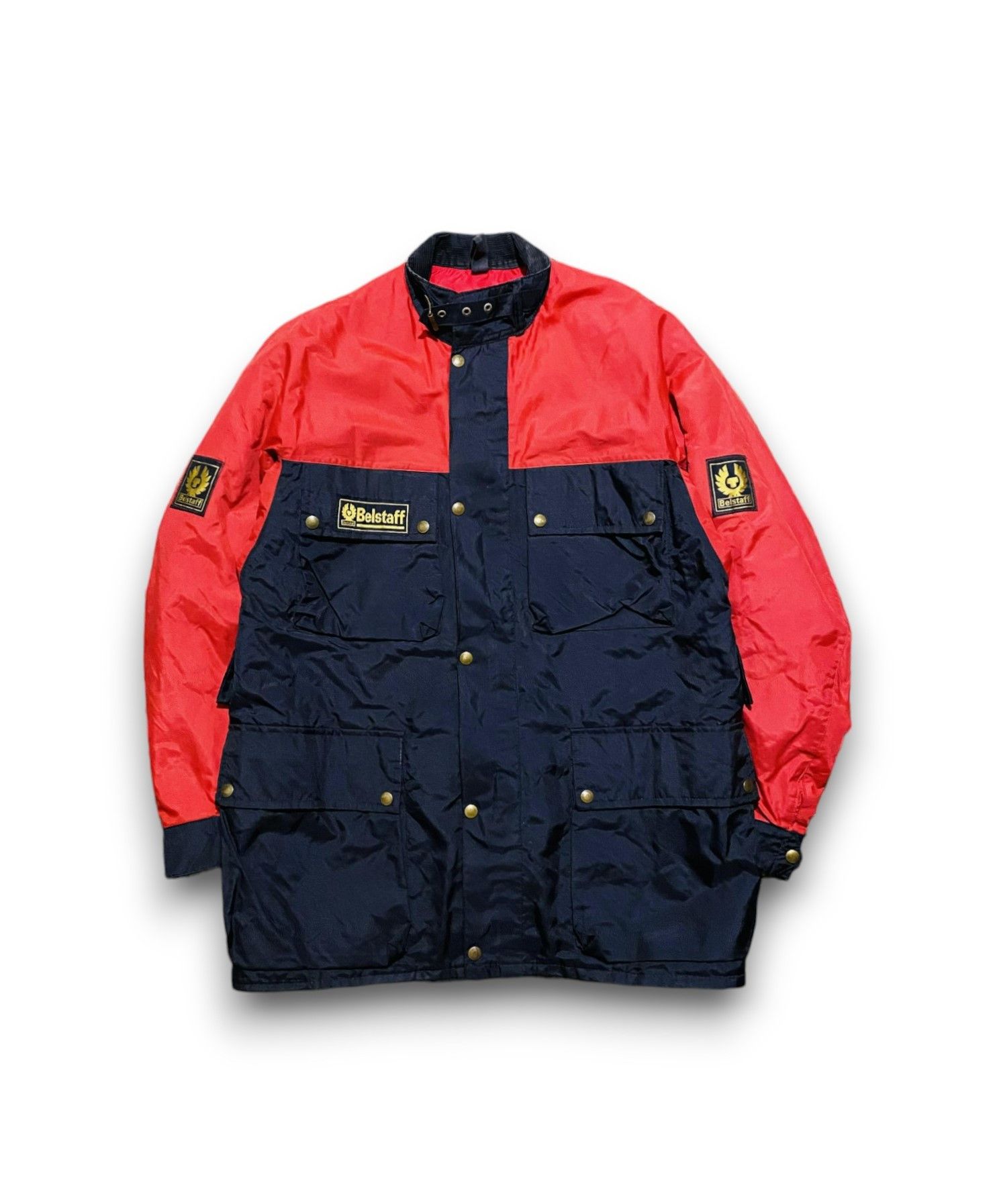 Vintage Belstaff Jacket Vintage Red Black Nylon Moto Made in England ...