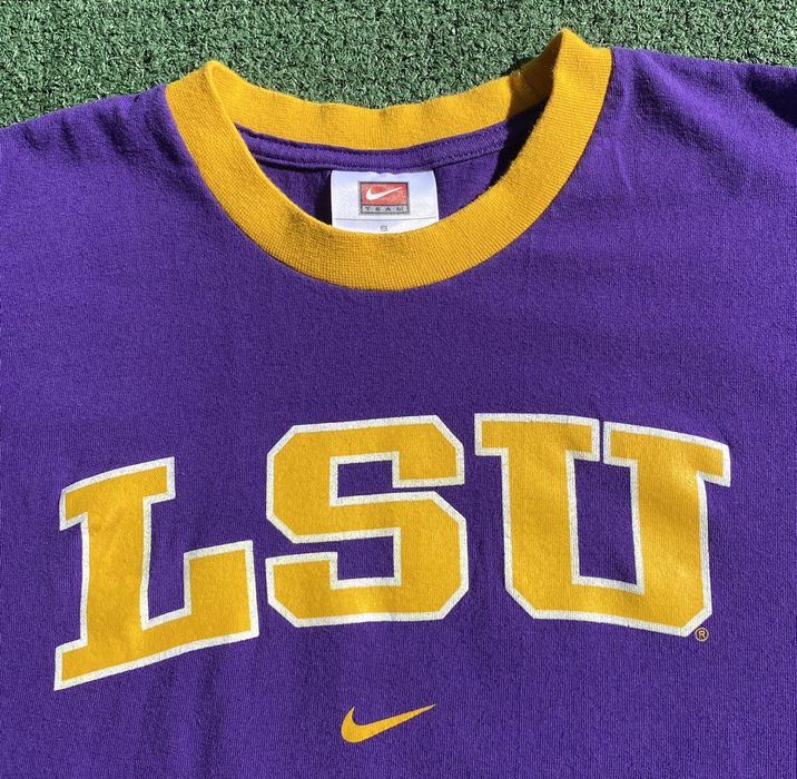 Nike Vintage 90’s Nike LSU Center Swoosh T-Shirt Mens Small | Grailed