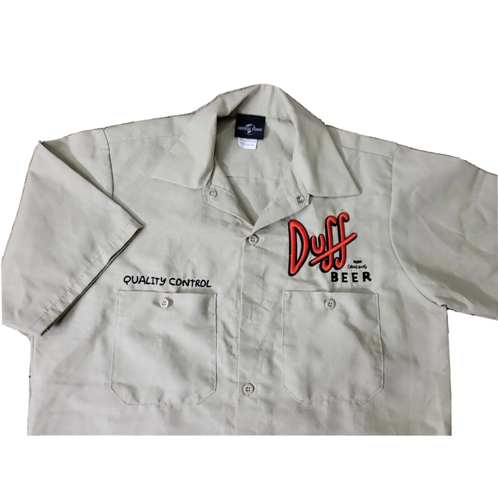 Vintage Universal Studios "Duff Beer Quality Control" The Simpsons Men ...