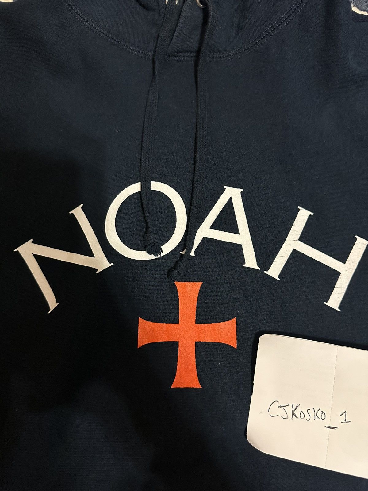 Noah Noah Navy Core Logo Hoodie | Grailed