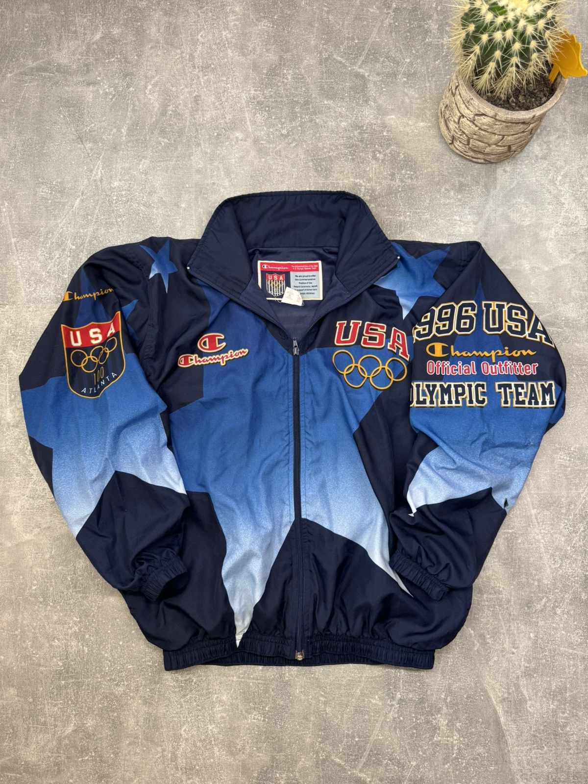 Champion × Vintage Vintage Champion 1996 USA Olympic Dream Team Jacket ...