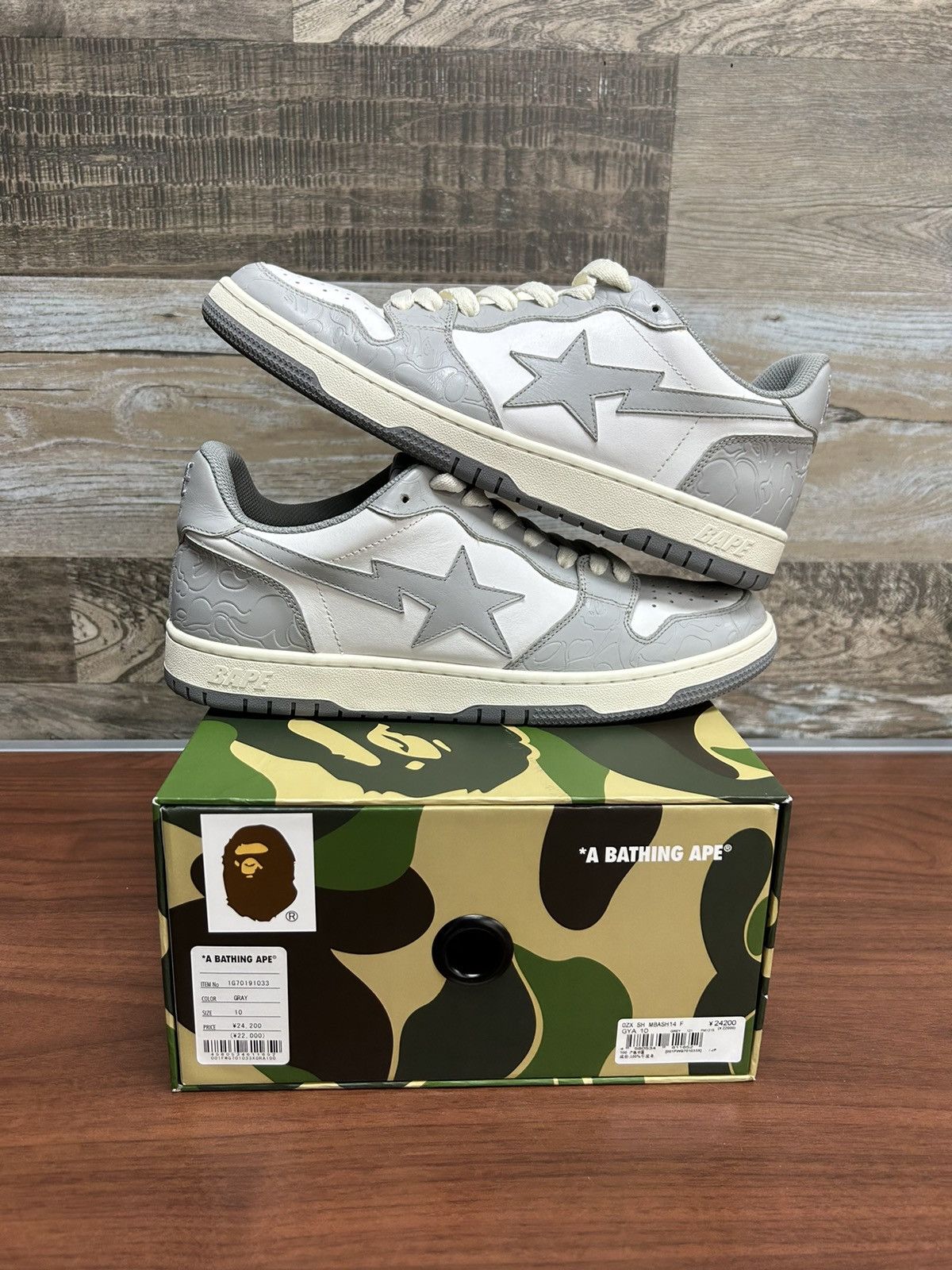 Bape Bape Court Sta Light Grey | Grailed