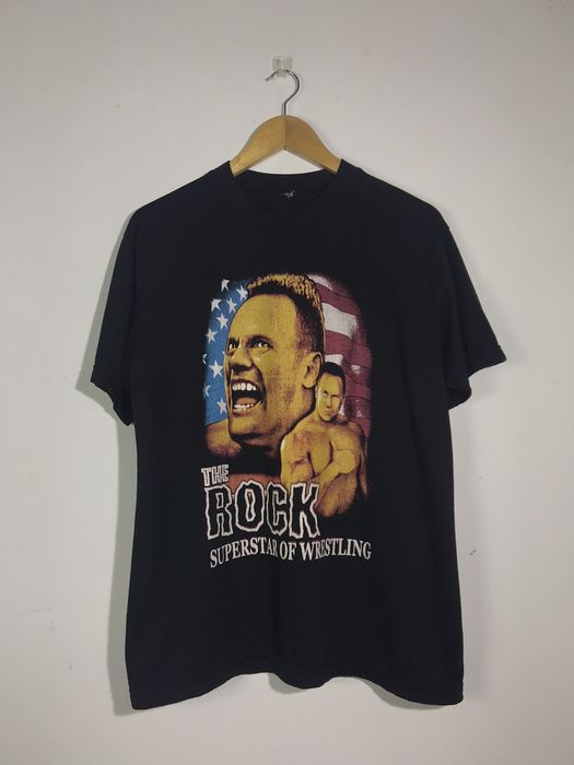 Vintage Vintage 90's bootleg wwf the rock shirt | Grailed