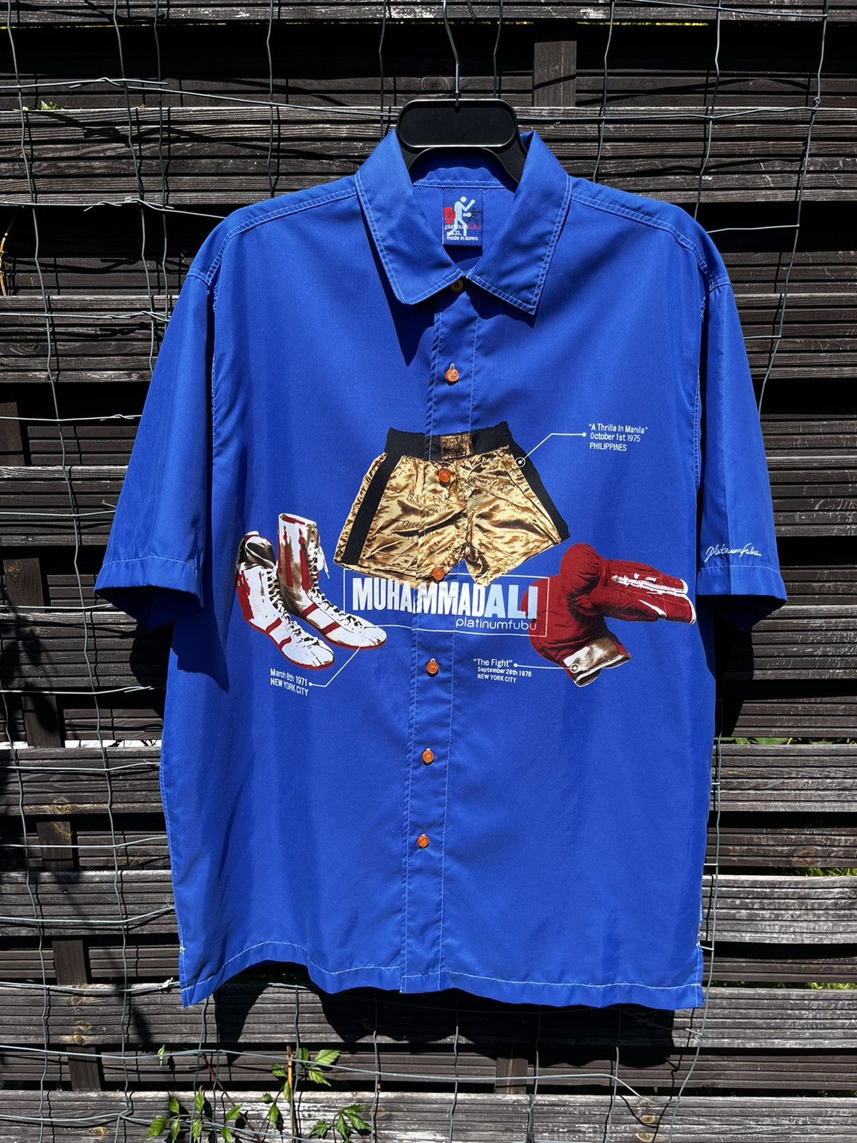 Vintage 🥊 Fubu Platinum Muhammed Ali Button Up Shirt | Grailed