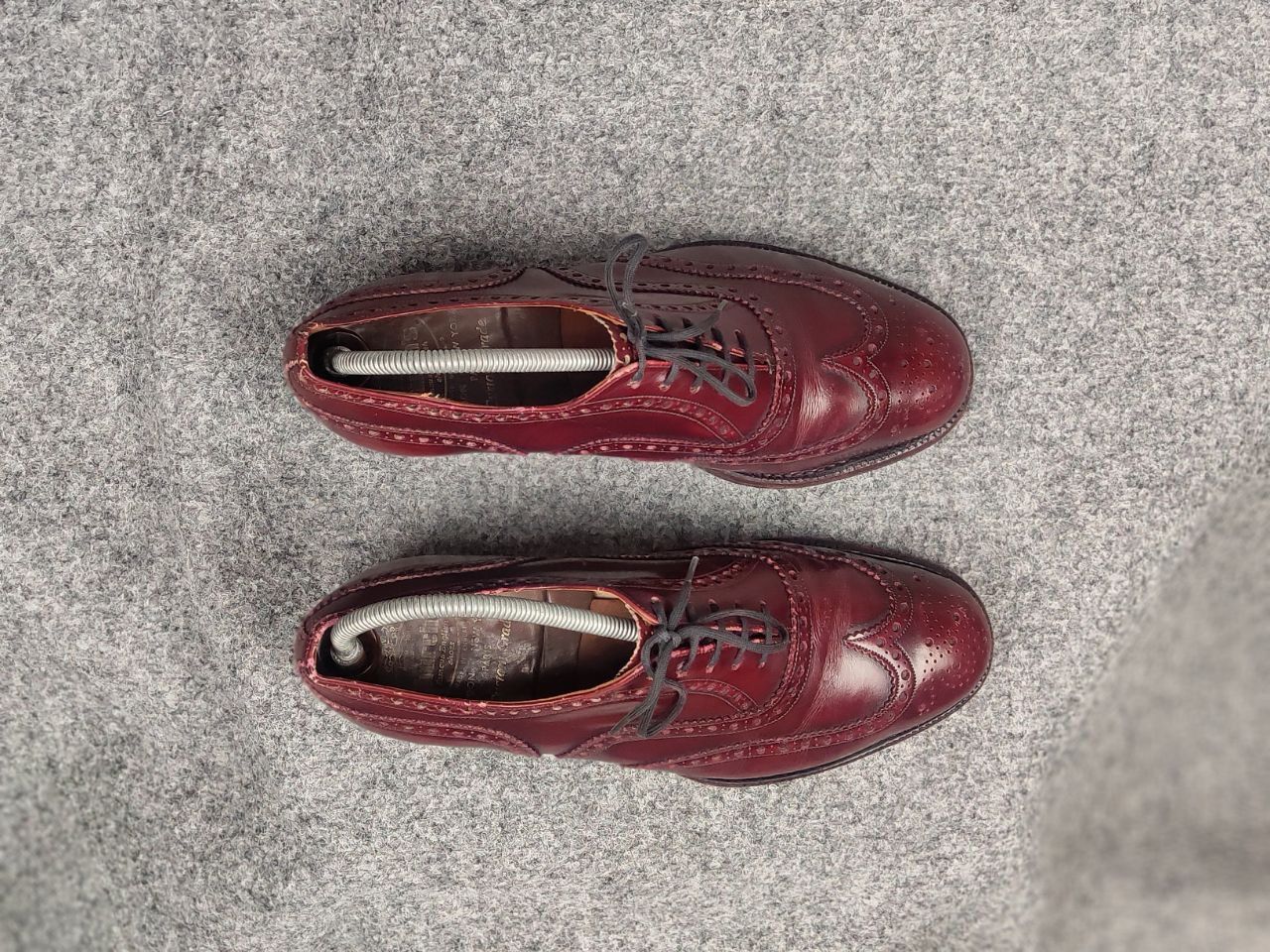 Church's Church's Burwood Dark Burgundy Leather Wingtip Oxford Shoes ...