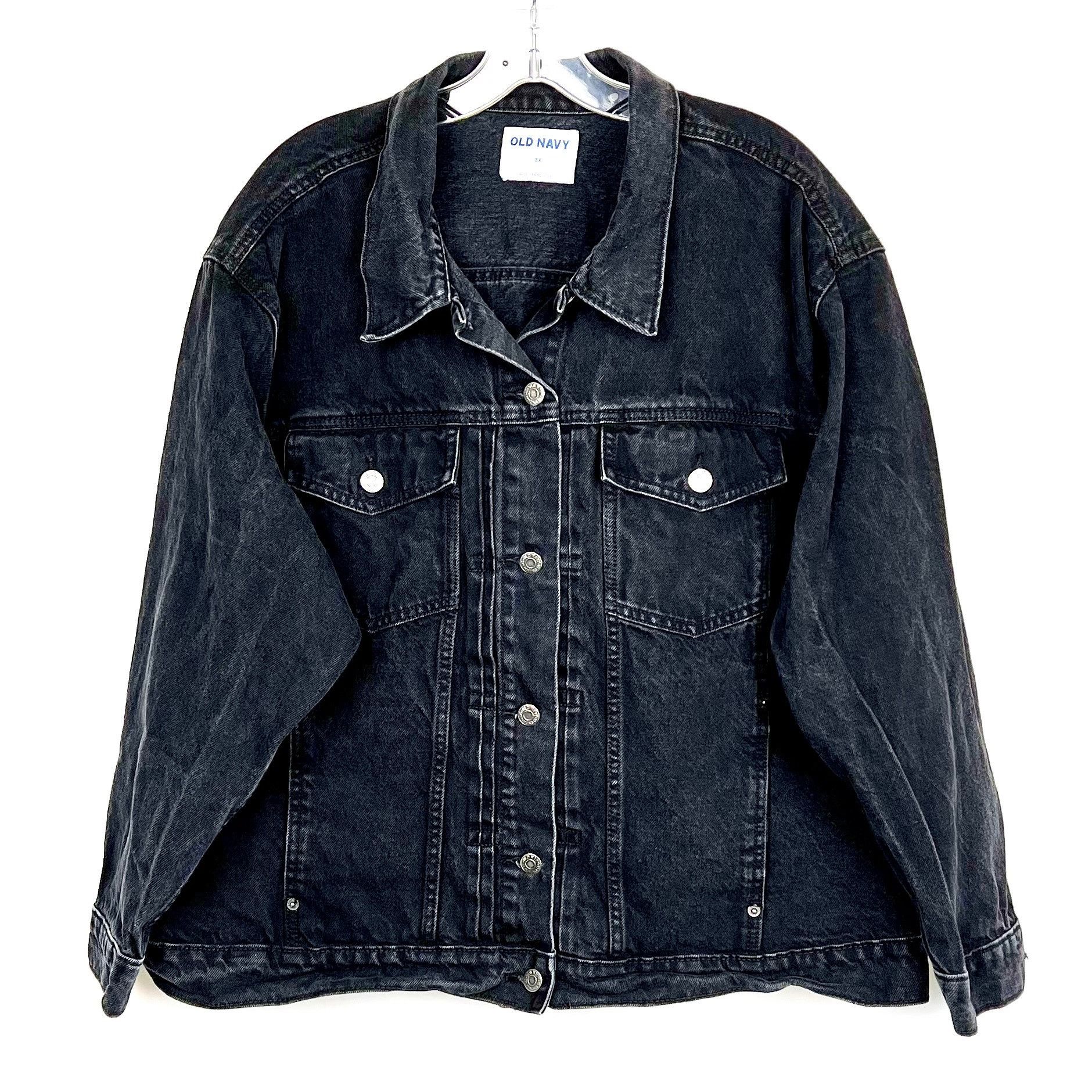 Old Navy Women's Old Navy Denim Jacket in Black Plus Size 3X | Grailed