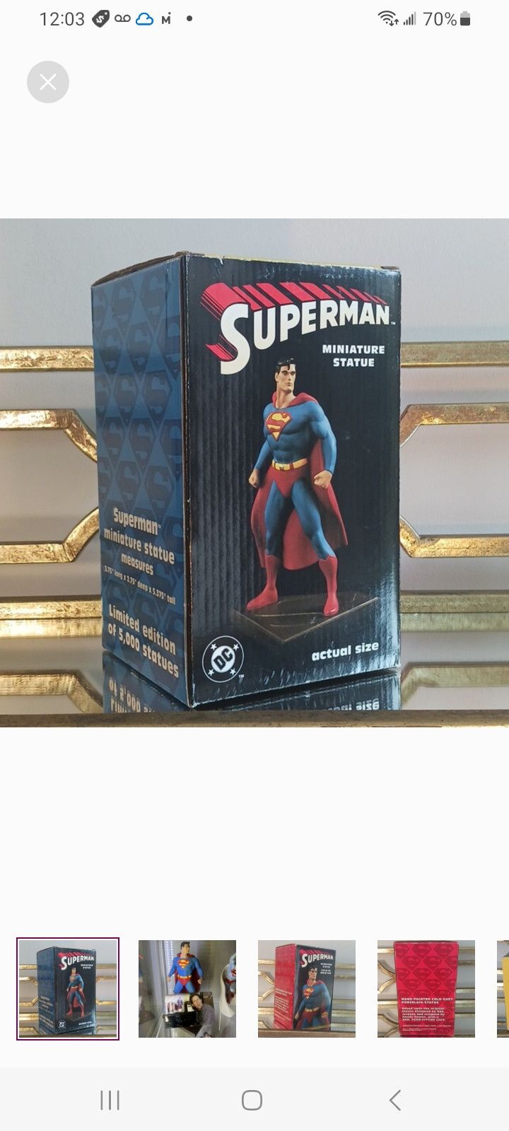 DC Comics Vintage 1998 Bowen Superman Statue. Seinfeld Show FAV Prop ...