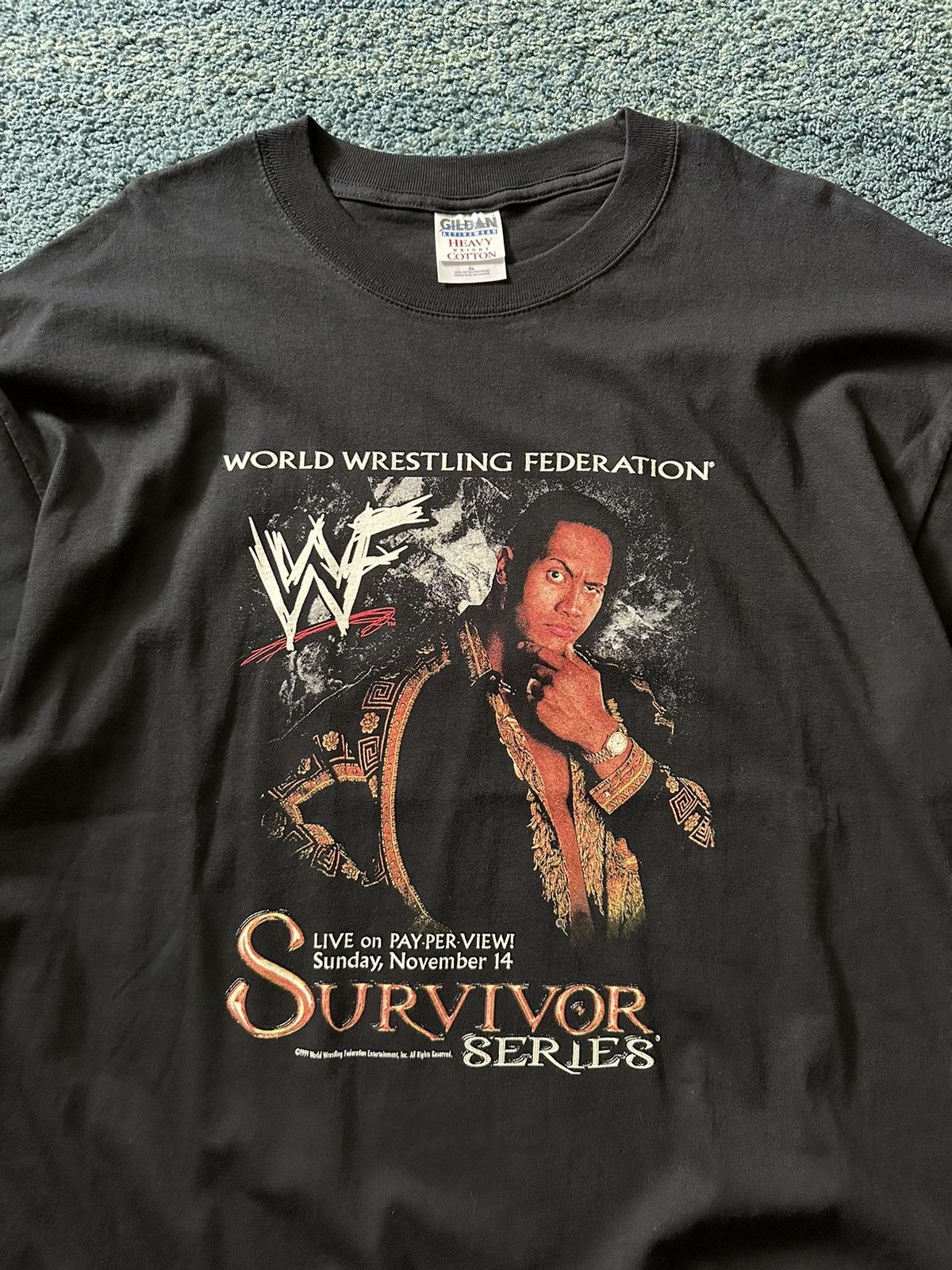 Streetwear × Vintage × WWF Vintage 90’s WWF Wrestling The Rock Survivor ...