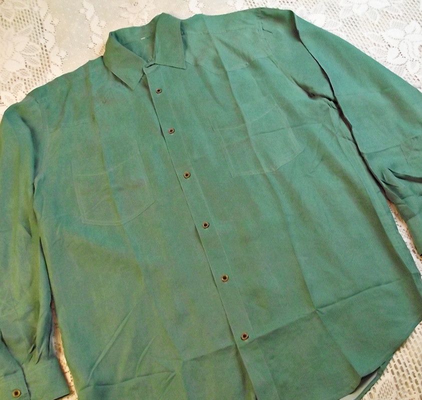 Vintage ROCKABILLY Pura Seta Mens 100% Silk Shirt | Grailed