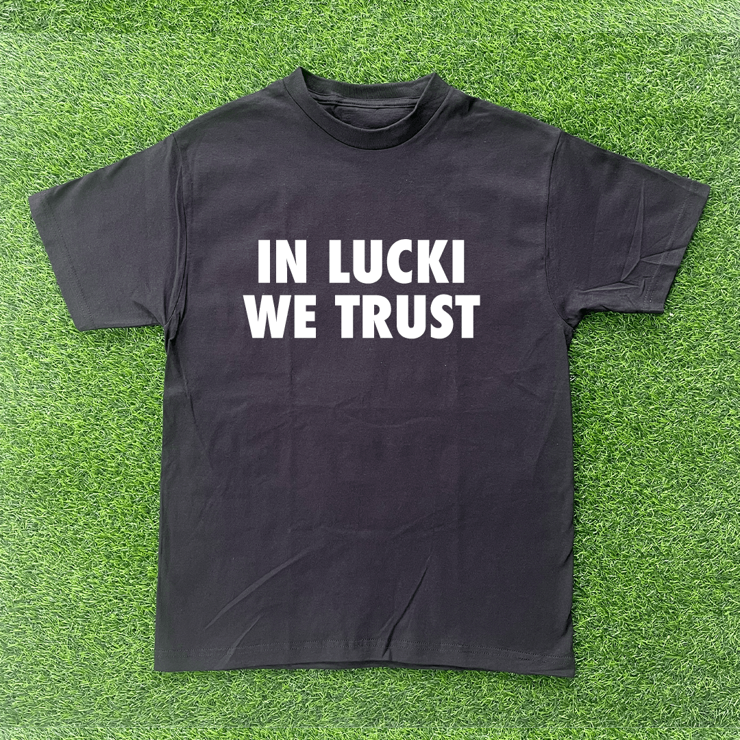 Custom × Streetwear × Vintage IN LUCKI WE TRUST TSHIRT | Grailed