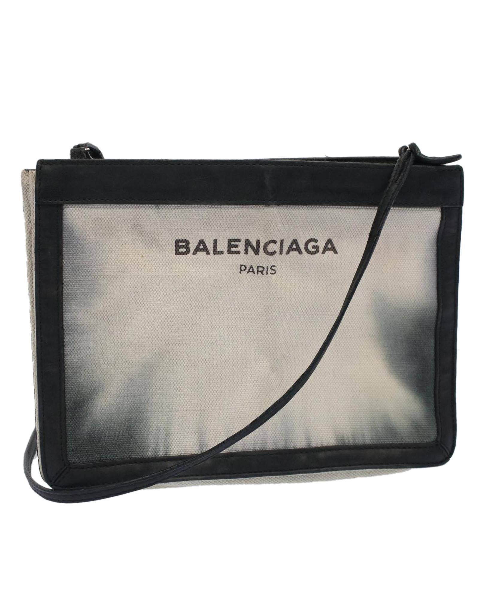 Balenciaga Canvas Shoulder Bag with Black and White Pattern | Grailed